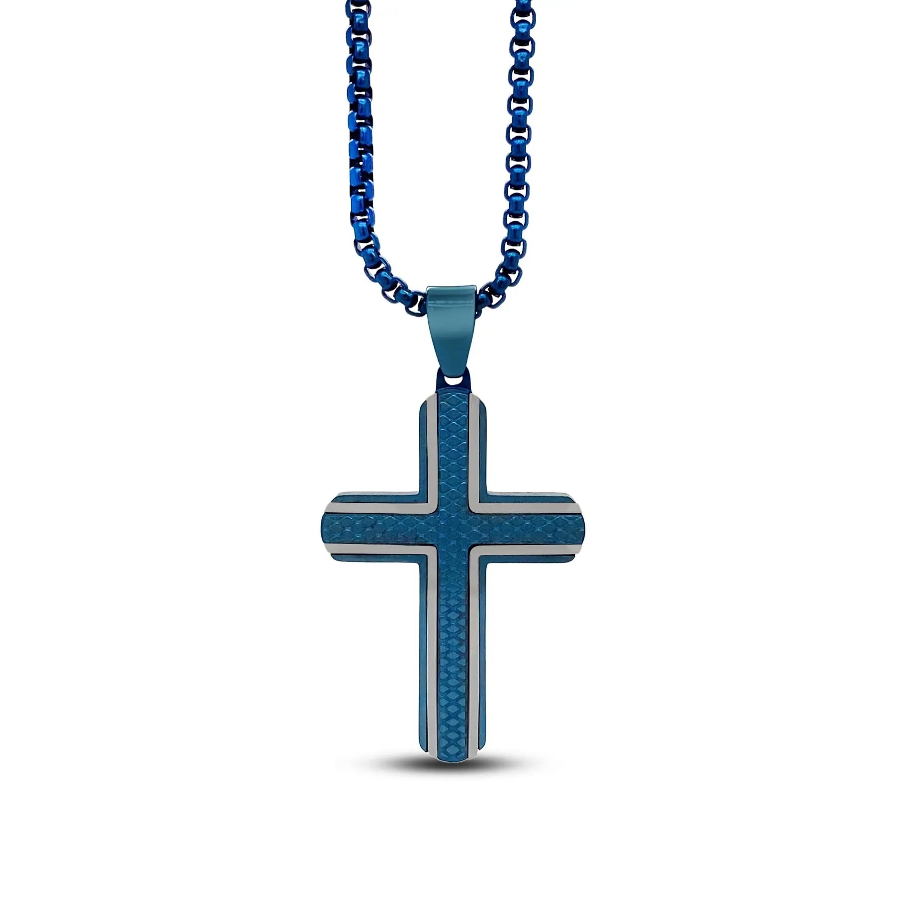 Anna Zuckerman Azul de Mar Cross Necklace