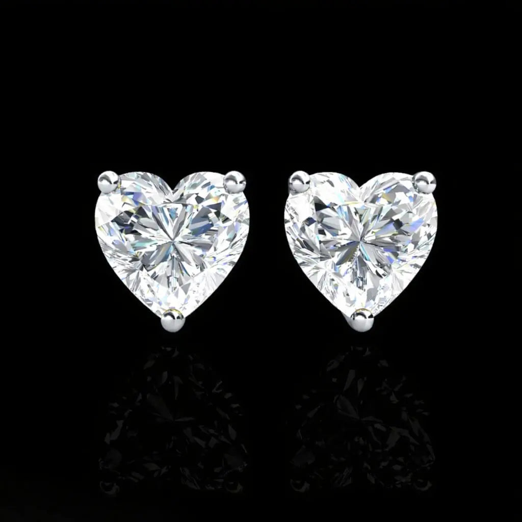 Anna Zuckerman Bethenny Frankel 4 Carat Heartthrob Studs in Platinum