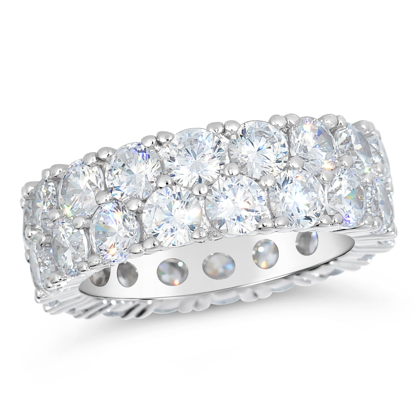 Anna Zuckerman Double Row Infinity Ring 8 Carat