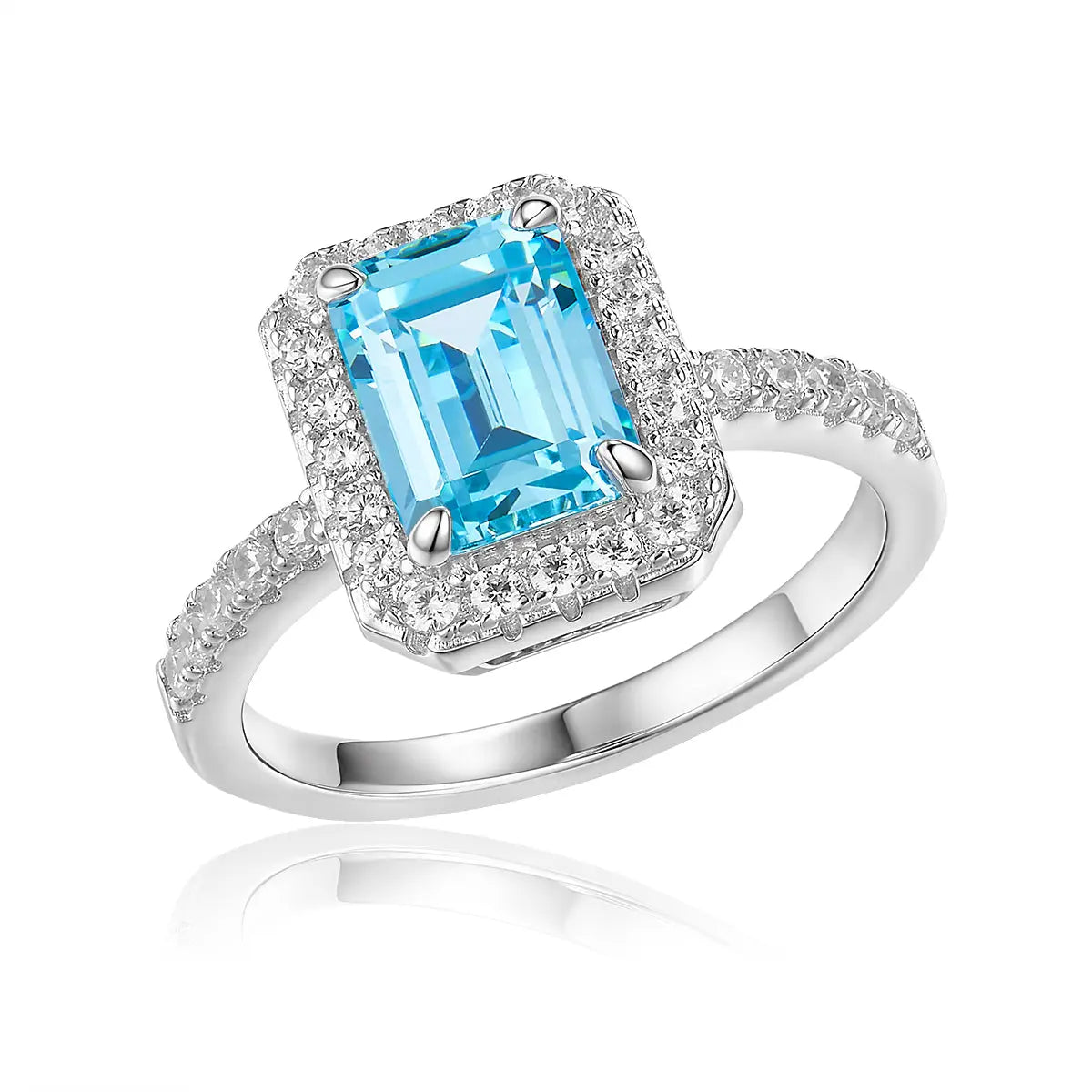 Anna Zuckerman Marina Bell Ring Aquamarine