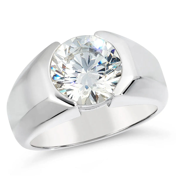 Anna Zuckerman Men's 4.5ct Elon Signature Ring in Platinum