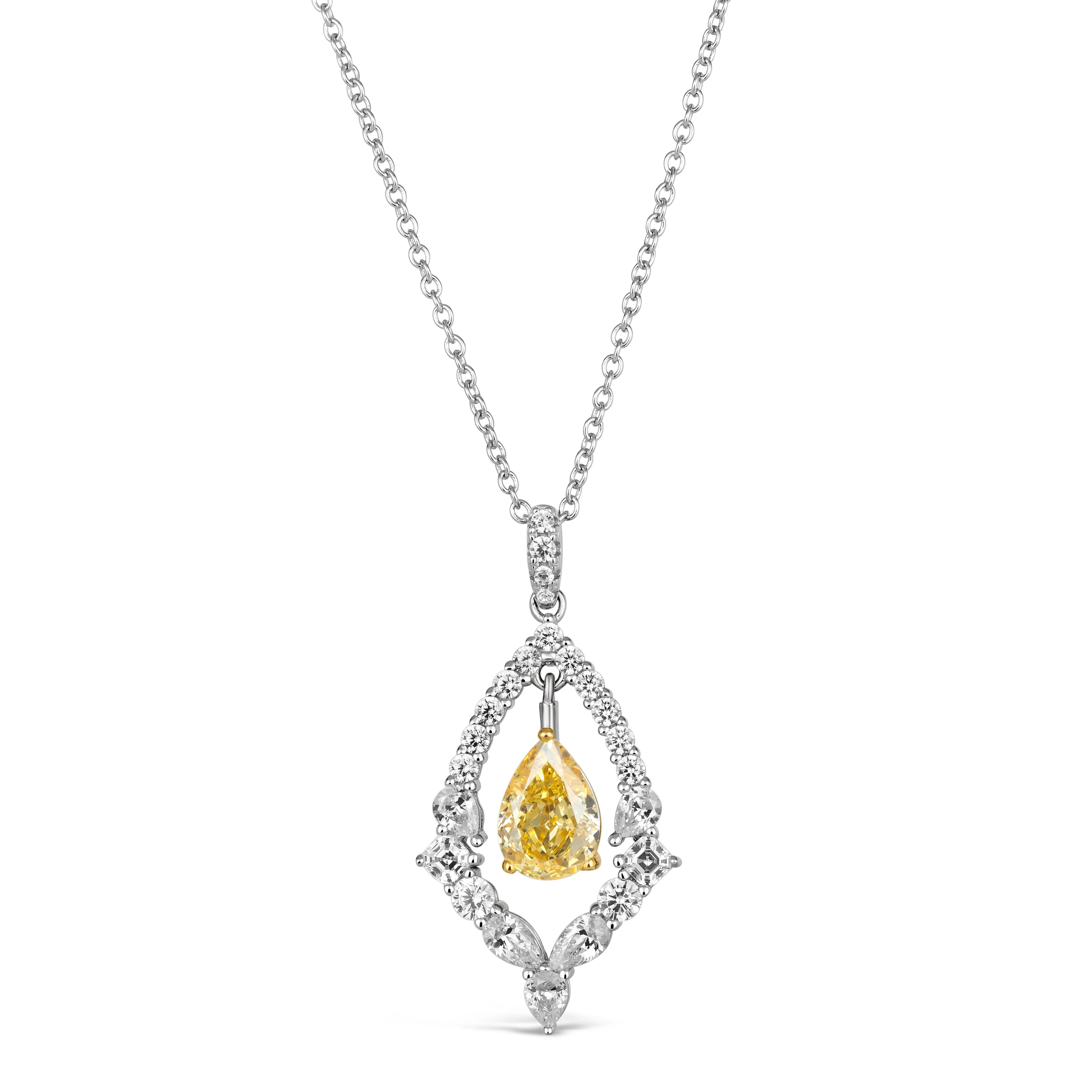 Lady Monarch Necklace in Canary Yellow | Anna Zuckerman